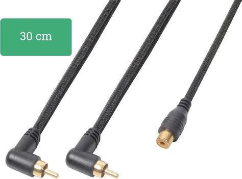 PD Connex Kabel 2x RCA Male 1x RCA Female 30cm Bol