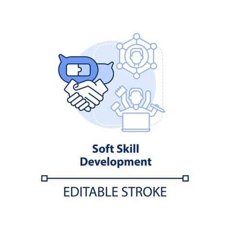 Soft Skill Development Light Blue Concept Icon In Demand Additional Skill Abstract Idea Thin