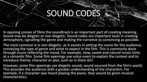 title sequence codes and conventions pptx screenwriting content production