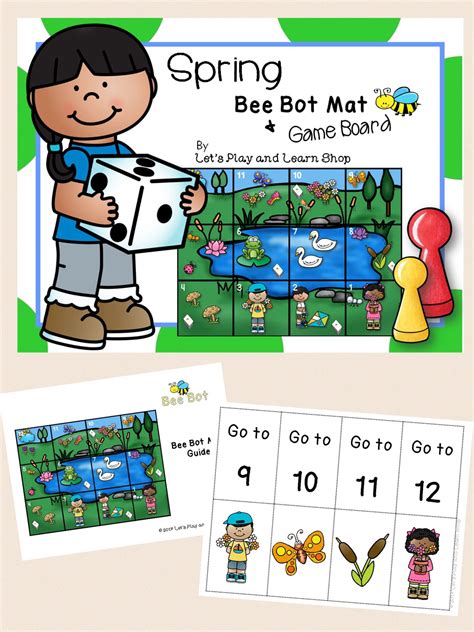 Spring Bee Bot Mat And Game Board Bee Bot Mats Bee Bot Activities