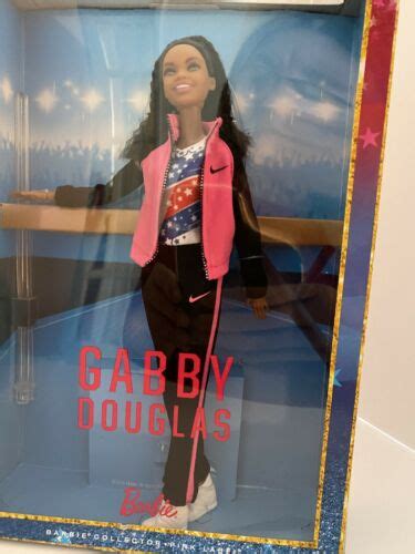 Mavin Barbie Collector Olympic Gymnast Gabby Douglas Doll Pink Label