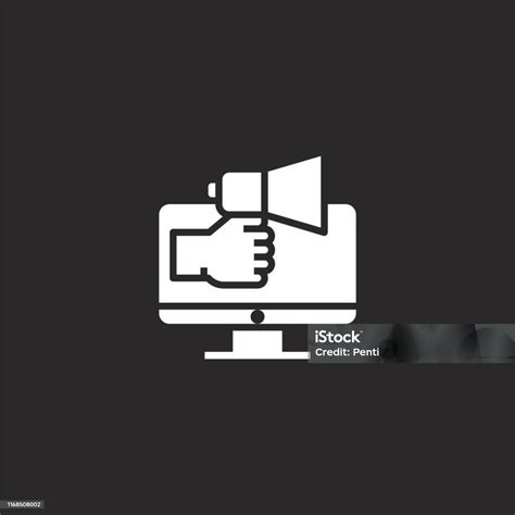 廣告圖示填充網站設計和移動應用程式開發的廣告圖示廣告圖示從填充的電子商務集合孤立在黑色背景向量圖形及更多互聯網圖片 互聯網 商務 商業