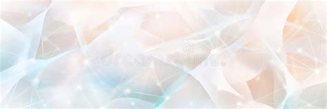 Molecular Structure With Interconnected Spheres Scientific Concept Soft Blue White Hues Stock