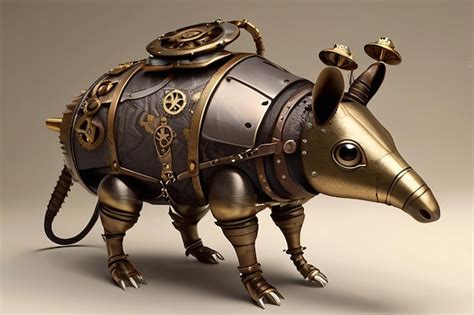 Steampunk Sentry Premium Ai Generated Image