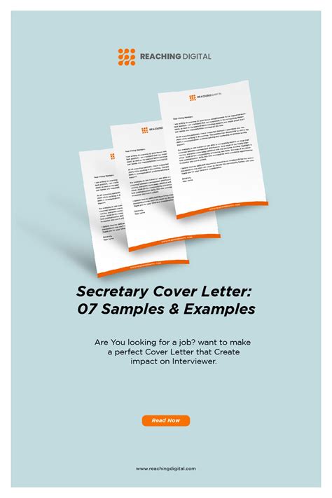 Secretary Cover Letter 07 Samples Examples Reaching Digital