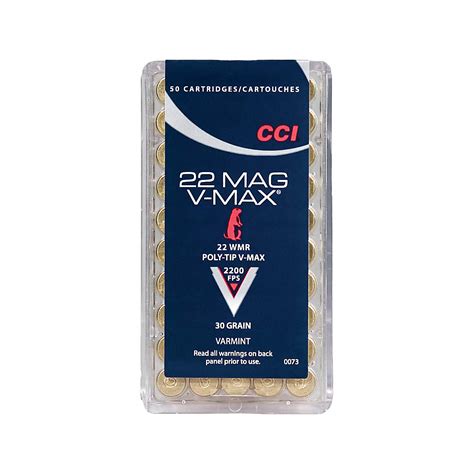 Cci® V Max 22 Wmr Varmint 30 Grain Rimfire Ammunition Ammo For Sale