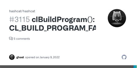 Clbuildprogram Cl Build Program Failure Issue Hashcat