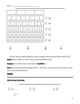 6 NS A 1 Dividing Fractions Using The Algorithm CW Notes HW W Keys