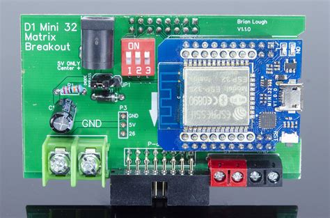 Buy Acrobotic Wemos Esp32 Rgb Led Matrix Shield Mini 32 Kit For P25 P4 P6 P8 P10 Pxmatrix