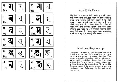 Features Of Ranjana Script Https Pinterest Aannda Ranjana