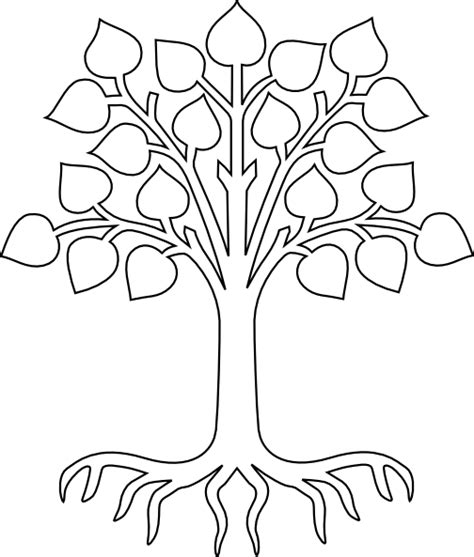 Tree With Roots Clipart Outline Clipground