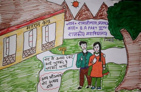 Message Of Voter Awareness Given From Poster Contest पोस्टर