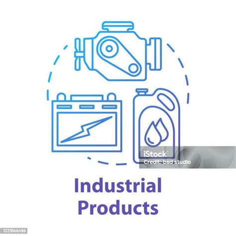 산업 제품 개념 아이콘입니다 기계의 생산 및 유지 보수 유지 보수 워크샵 제조 품 아이디어 얇은 라인 일러스트 벡터 절연 선도선 도면 개념에 대한 스톡 벡터 아트 및 기타