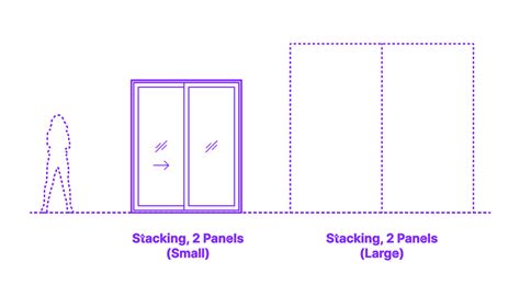 Multi Slide Door Stacking 2 Panels Dimensions And Drawings
