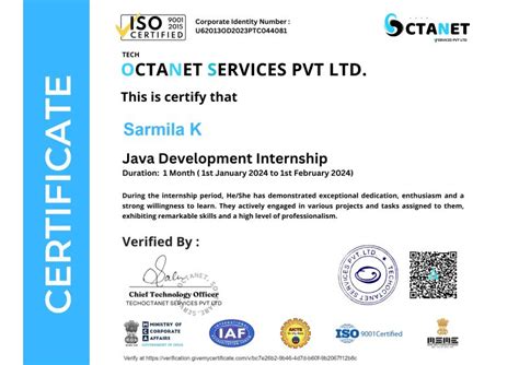 sarmila kesavan on linkedin javadevelopment octanetinternship