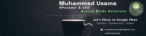 Muhammad Usama Founder And Ceo Active Birds Solutions Mern Stack