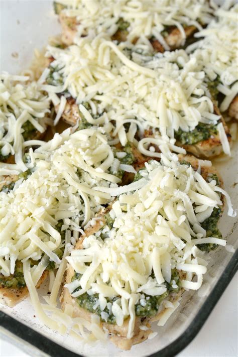 Keto Friendly Cheesy Pesto Chicken Recipe Pesto Mozzarella Chicken