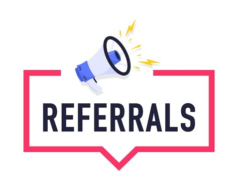 Premium Vector Referral Program Badge With Megaphone