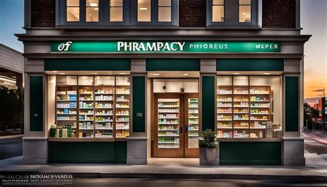 Pharmacy Building Premium Ai Generated Image