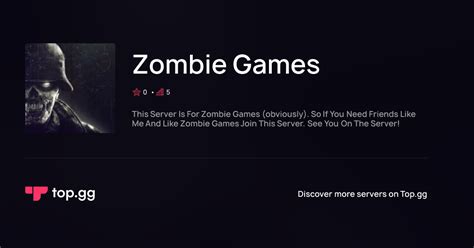 Join Zombie Games Discord Server The 1 Discord Server List