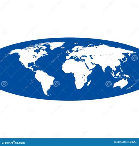 Spherical Vector World Map Stock Vector Illustration Of Asia 44436170