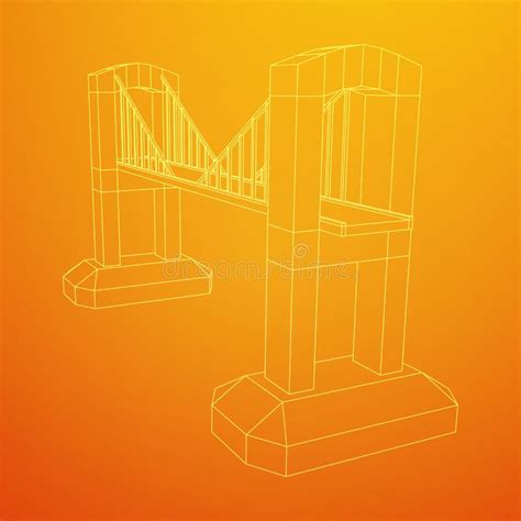 Bridge Connection Structure Wireframe Stock Vector Illustration Of Polygonal Journey 179014410