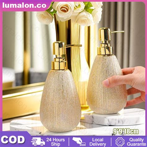 Jual Botol Dispenser Sampo Shower Gel Lotion Gaya Botol Press Keramik