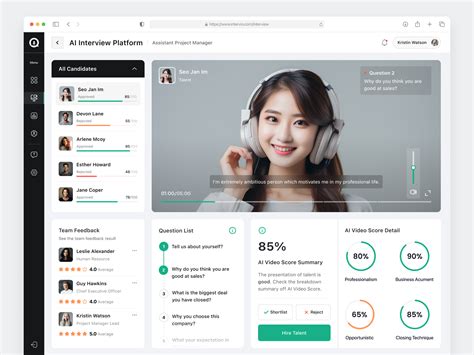 Intervio Ai Interview Dashboard By Zaim Maulana For Elux Space On