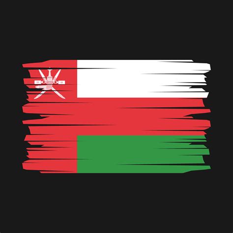 Oman Flag Brush Vector Vector Art At Vecteezy