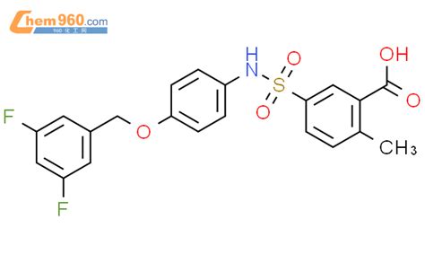 866357 08 6 Benzoic Acid 5 4 3 5 Difluorophenyl Methoxy Phenyl Amino Sulfonyl 2 Methyl CAS