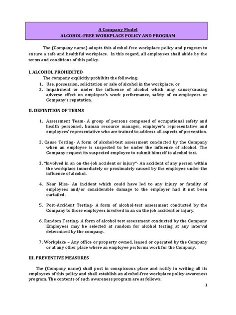 Template Workplace Policies Pdf Sexual Harassment Hiv Aids
