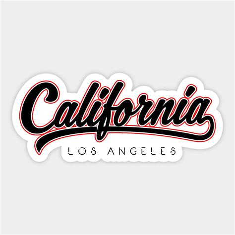 Los Angeles California Retro Typography Sticker Artofit