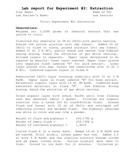 Lab Report Templates PDF Google Docs Word Apple Pages