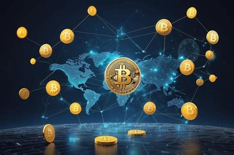 Bitcoin Cryptocurrency And Blockchain Technology Money Transfer From