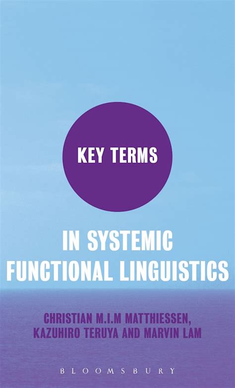 Key Terms In Systemic Functional Linguistics Key Terms Christian Matthiessen Continuum
