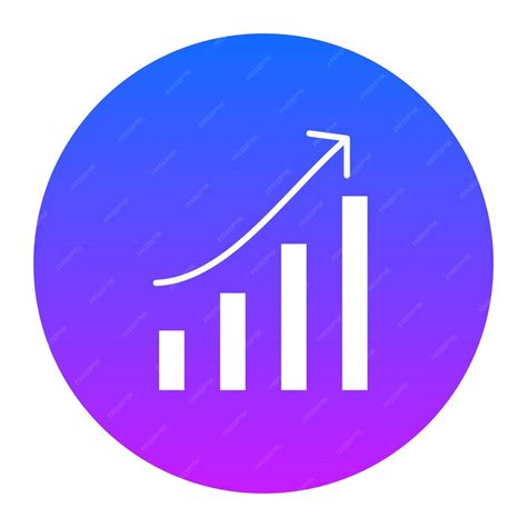 Premium Vector A Blue Circle With A Graph Graph Above It