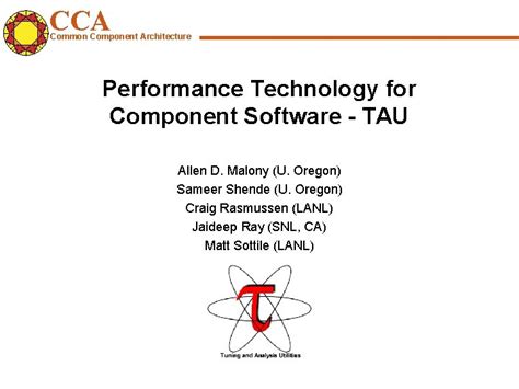 cca common component architecture performance technology for component