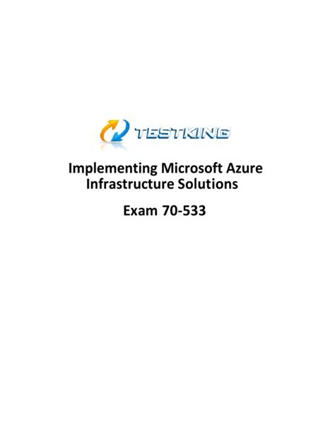 Implementing Microsoft Azure Infrastructure Solutions Exam 70 533