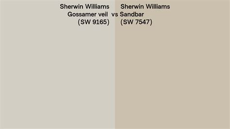 Sherwin Williams Gossamer Veil Vs Sandbar Side By Side Comparison