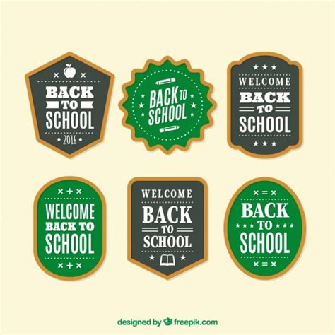Pack De Pegatinas De Pizarra Escolar Vector Gratis