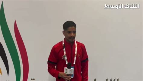 صحيفة الشرق الأوسط رياضة خالد الشيخي الحائز على فضية الكاراتيه لوزن