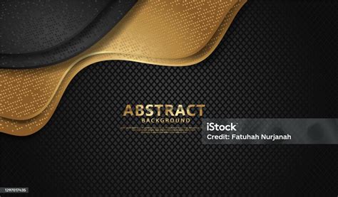블랙 패턴 배경에 고급스럽고 우아한 웨이브 추상 중복 레이어 0명에 대한 스톡 벡터 아트 및 기타 이미지 0명 3차원 형태 개념 Istock