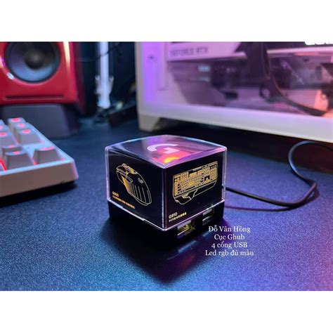 Logitech Ghub 4 Port Usb Cube Splitter With Rgb Type A Light Shopee