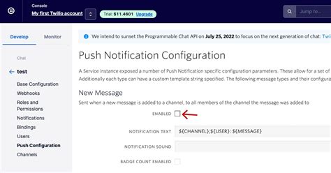 Step In The New Message Section Check The Enabled Checkbox