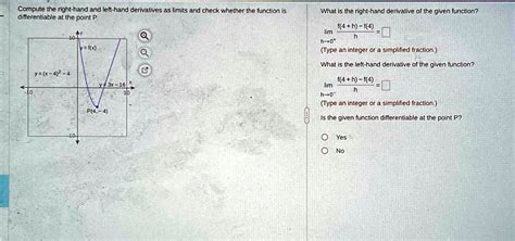 Solved Compute The Right Hand And Left Hand Derivatives As Limits And