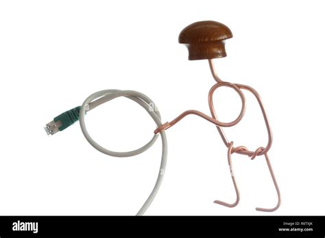 Connect A Network Cable Stock Photo Alamy