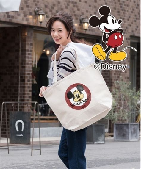 Disney（ディズニー）の「disney（ディズニー） Mickey Mouse ミッキーマウス シンプルトートバッグ（トートバッグ