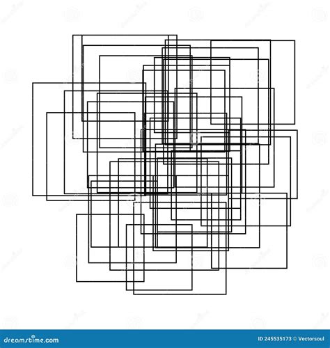 Random Rectangles Structure Vector Composition Pattern Stock Vector