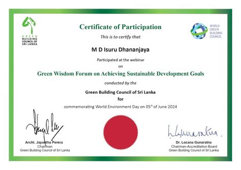 Isuru Dhananjaya On Linkedin Gbcsl Environmentday2024