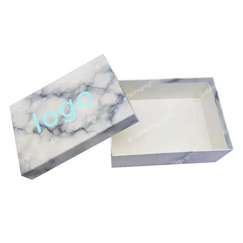 Marble Packaging T Box Lid And Base Paper Box Marble Box For